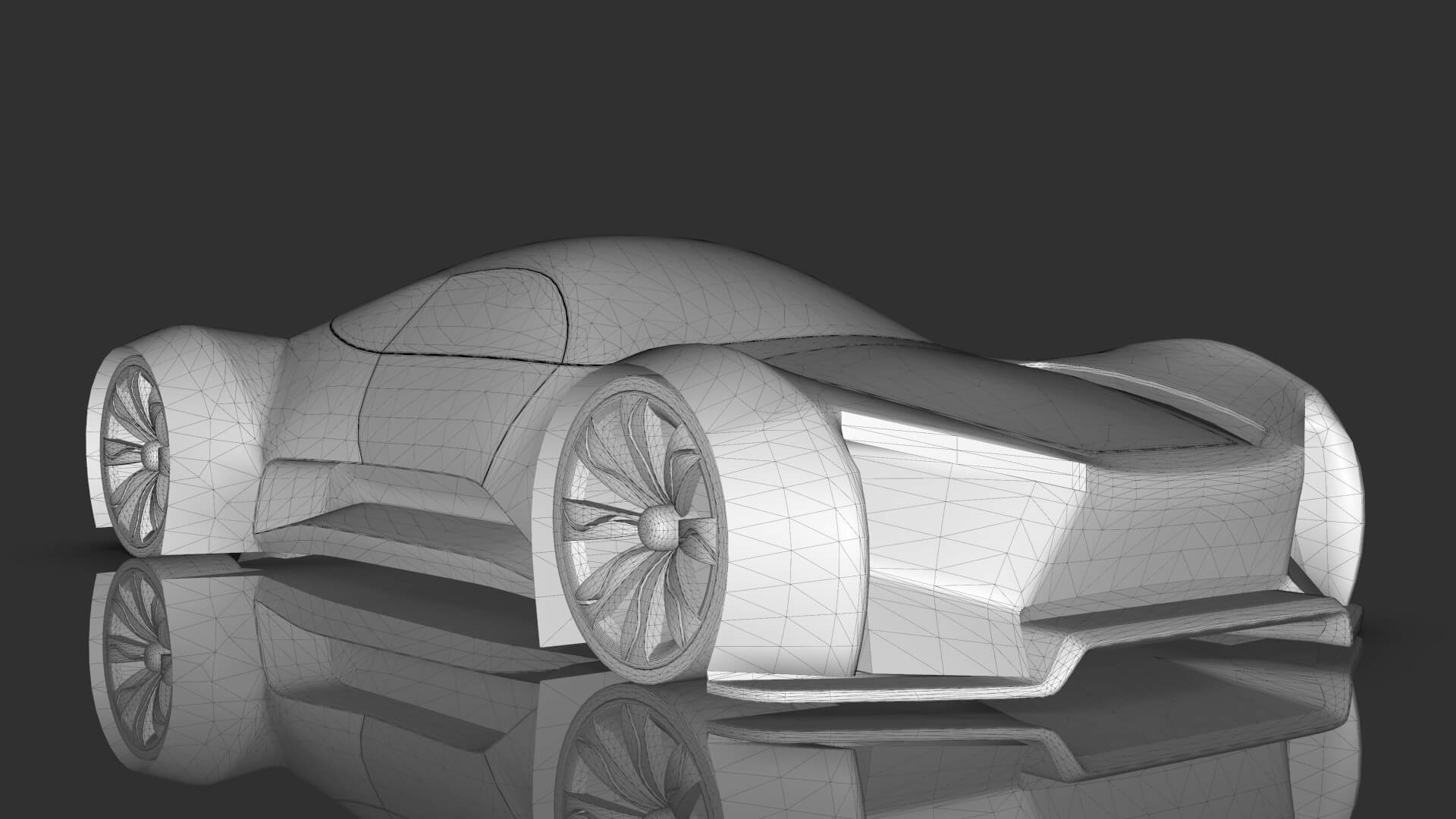 Futuristic Hyper Car Original Design - 3D Model by Arq_Lugo