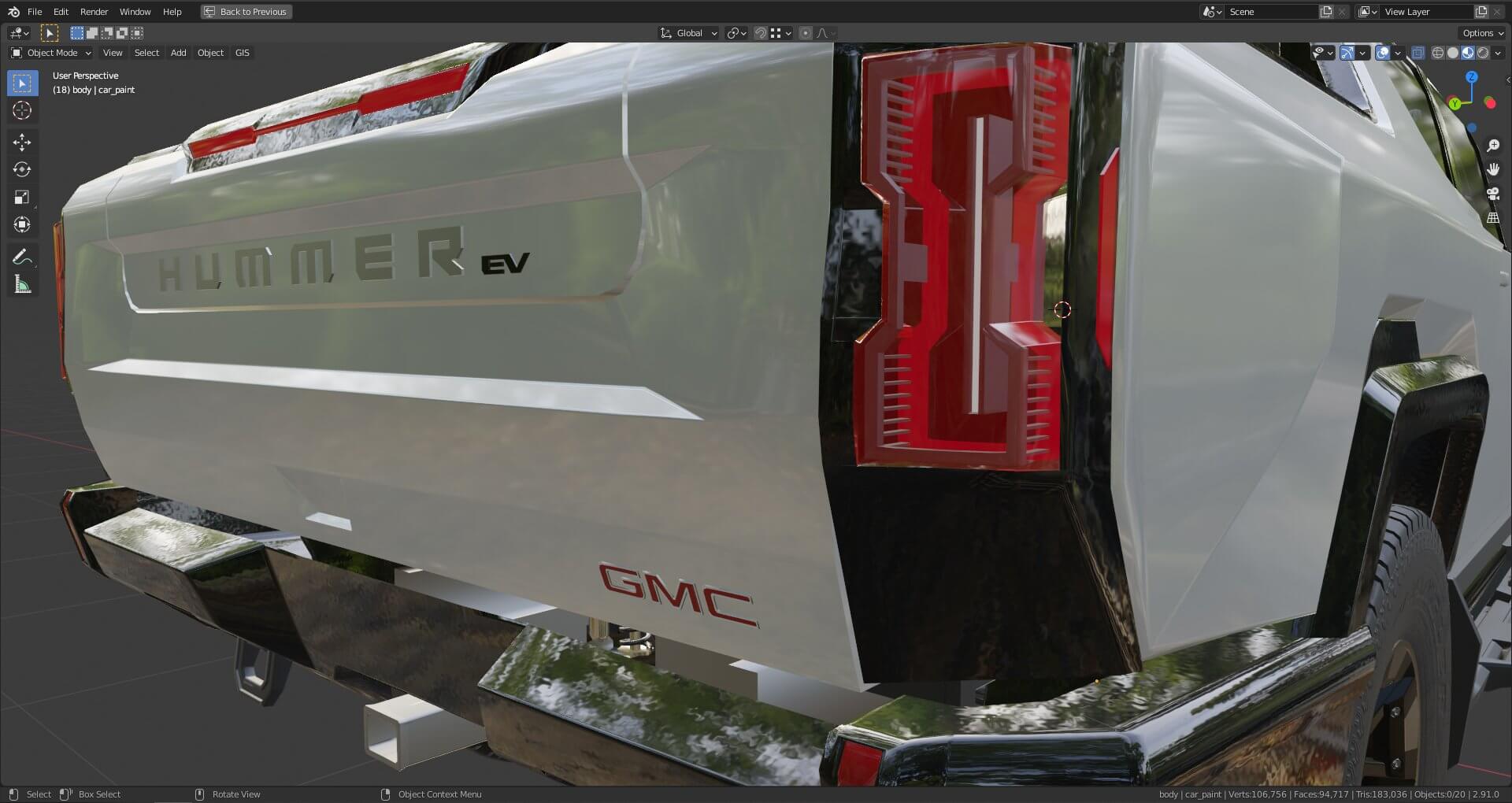 GMC Hummer EV 2021 Electric Truck - 3D Model by Arq_Lugo