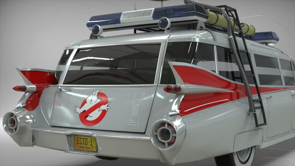 Ghostbusters Ecto-1 Wagon 3D Model by Arq_Lugo