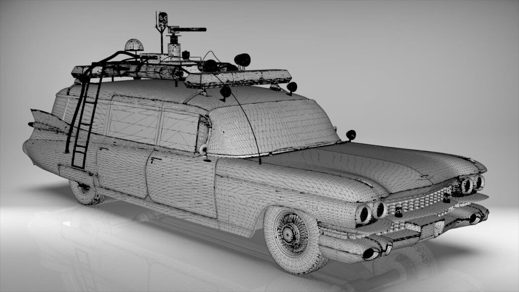 Ghostbusters Ecto-1 Wagon 3D Model by Arq_Lugo