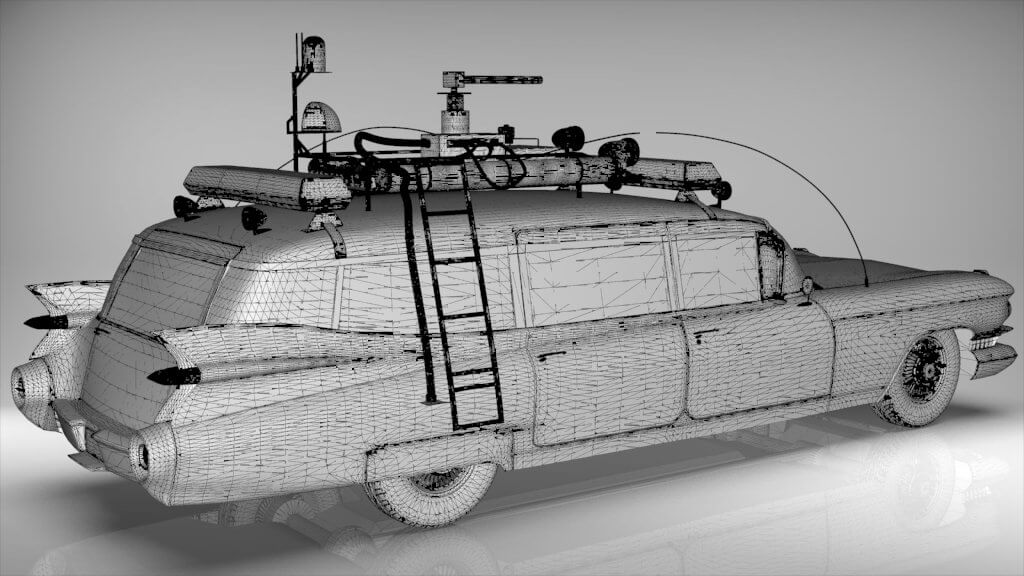 Ghostbusters Ecto-1 Wagon 3D Model by Arq_Lugo