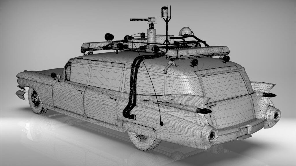 Ghostbusters Ecto-1 Wagon 3D Model by Arq_Lugo