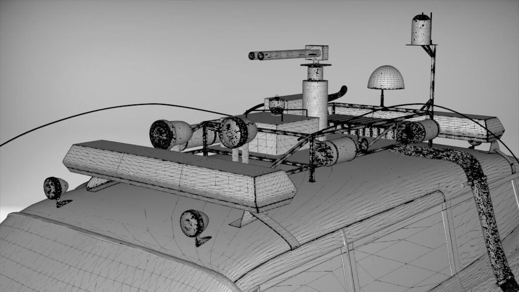 Ghostbusters Ecto-1 Wagon 3D Model by Arq_Lugo
