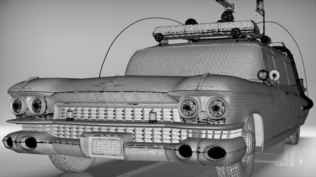 Ghostbusters Ecto-1 Wagon 3D Model by Arq_Lugo