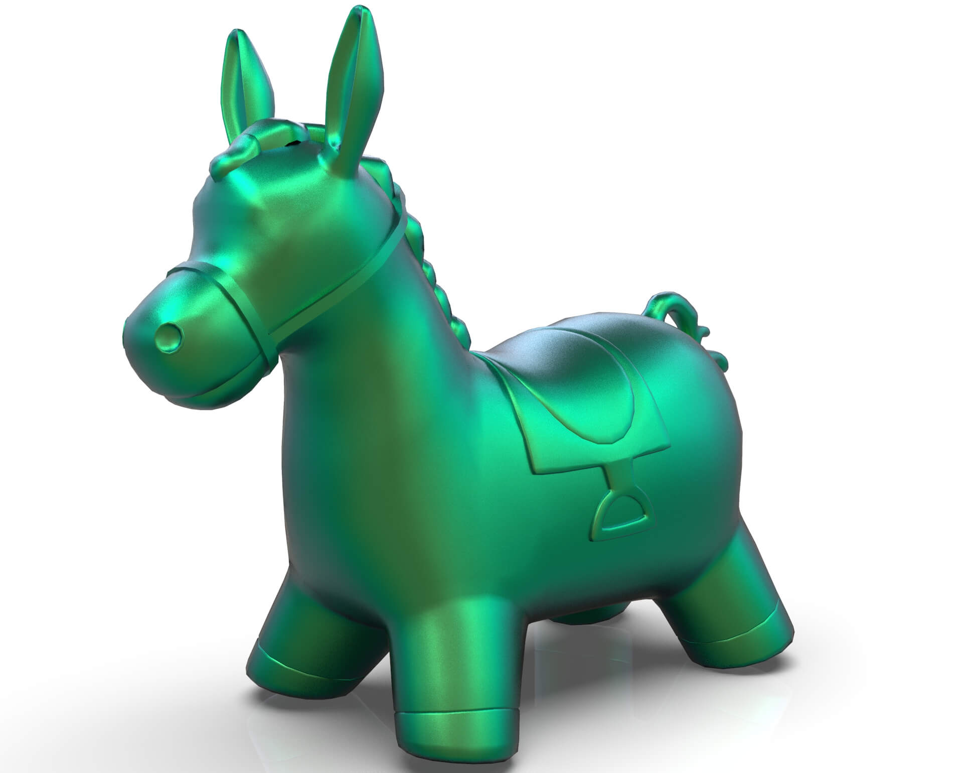 Jumping Donkey Toy Low Poly - 3D Model by Arq_Lugo