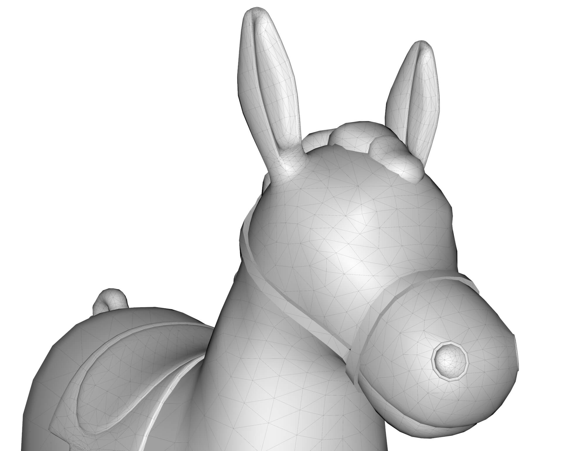 Jumping Donkey Toy Low Poly - 3D Model by Arq_Lugo
