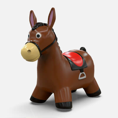 Jumping Donkey Toy Low Poly - 3D Model by Arq_Lugo
