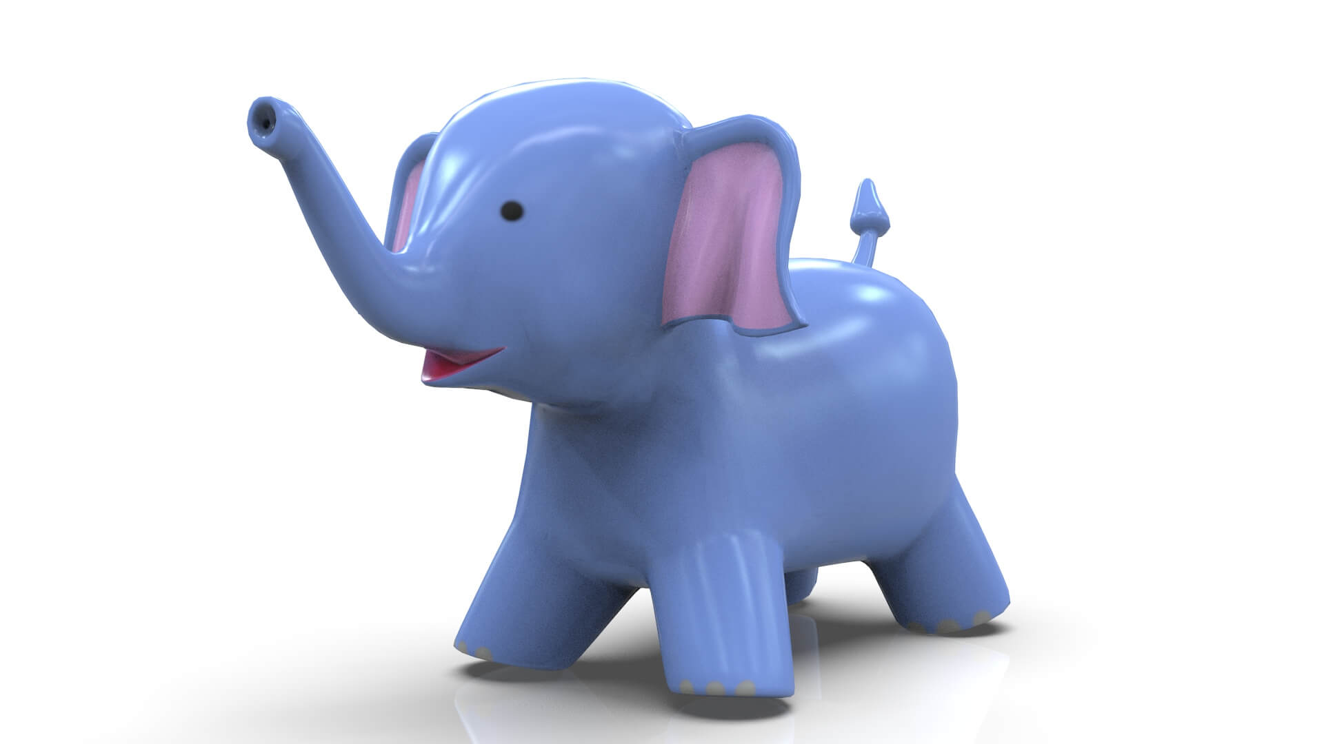 Jumping Elephant Toy Low Poly - 3D Model by Arq_Lugo