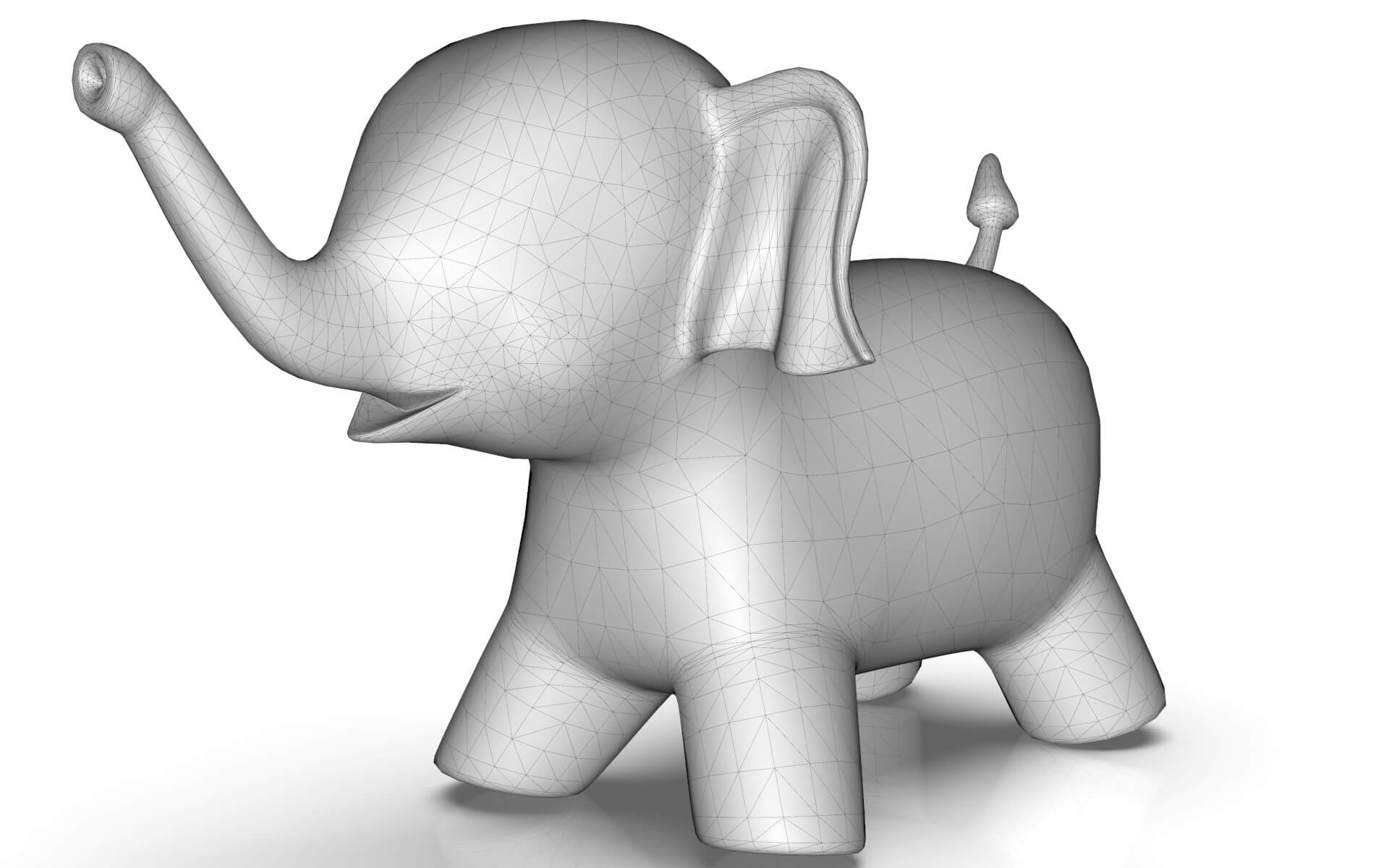 Jumping Elephant Toy Low Poly - 3D Model by Arq_Lugo