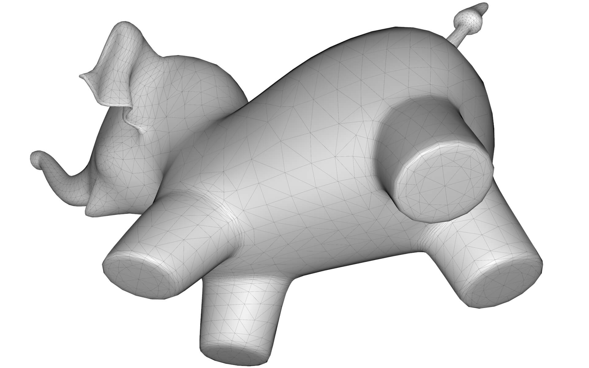 Jumping Elephant Toy Low Poly - 3D Model by Arq_Lugo