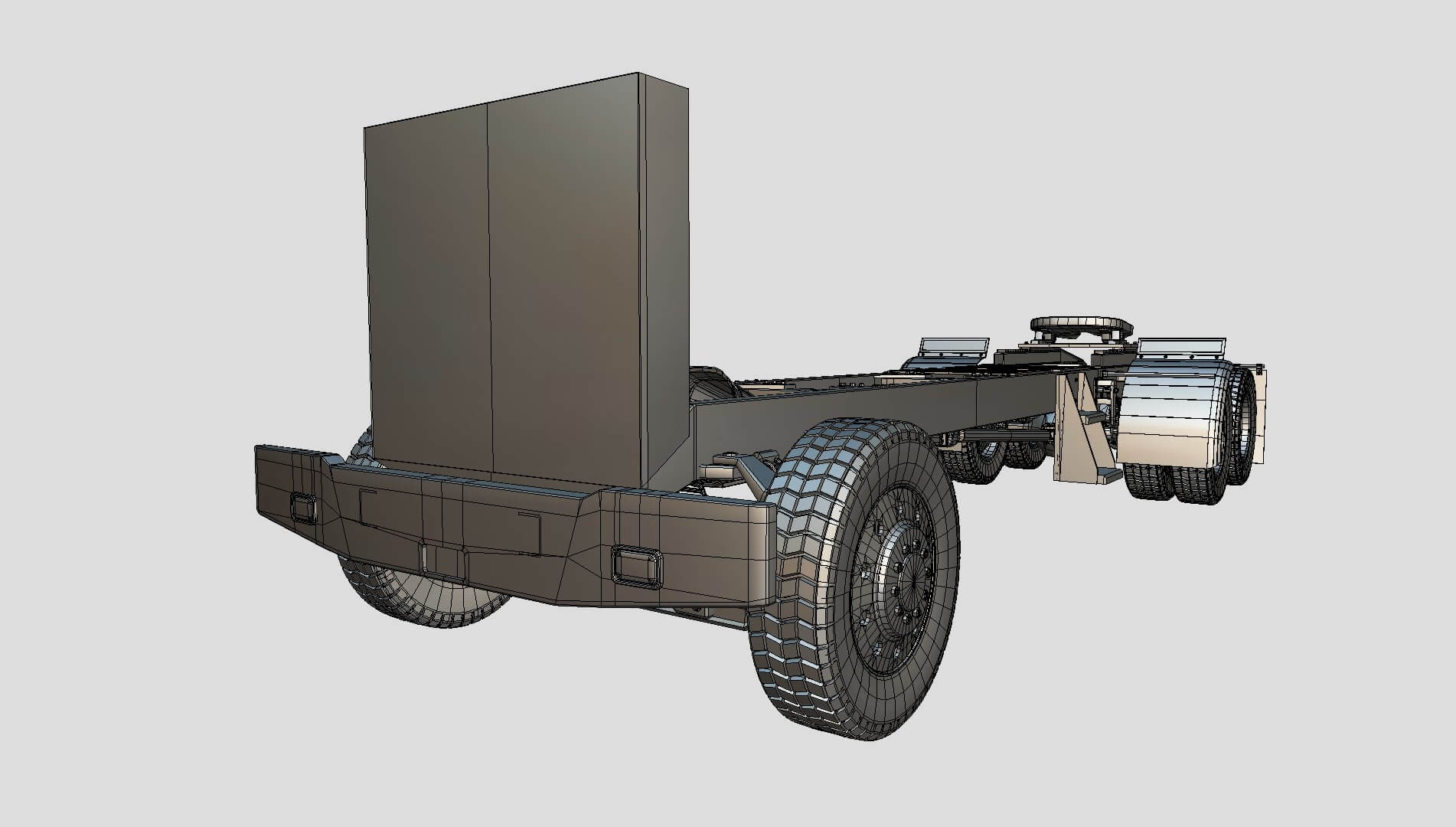 Kenworth W900 1984 Chassis - 3D Model by Arq_Lugo