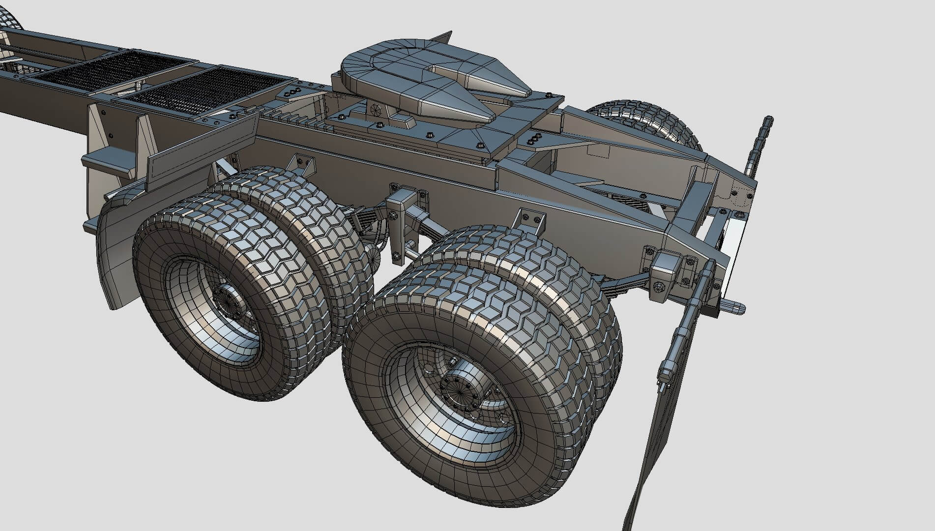 Kenworth W900 1984 Chassis - 3D Model by Arq_Lugo