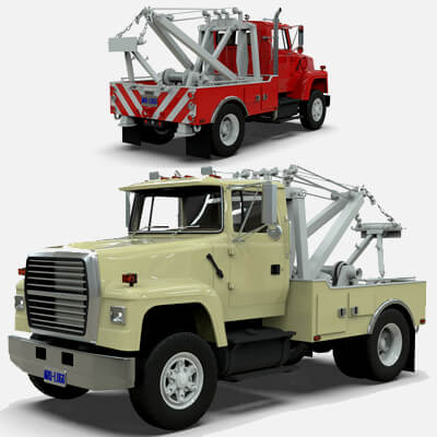 Ford L9000 Single Axle Tow Truck With Holmes 750 Wrecker - 3D Model by ...