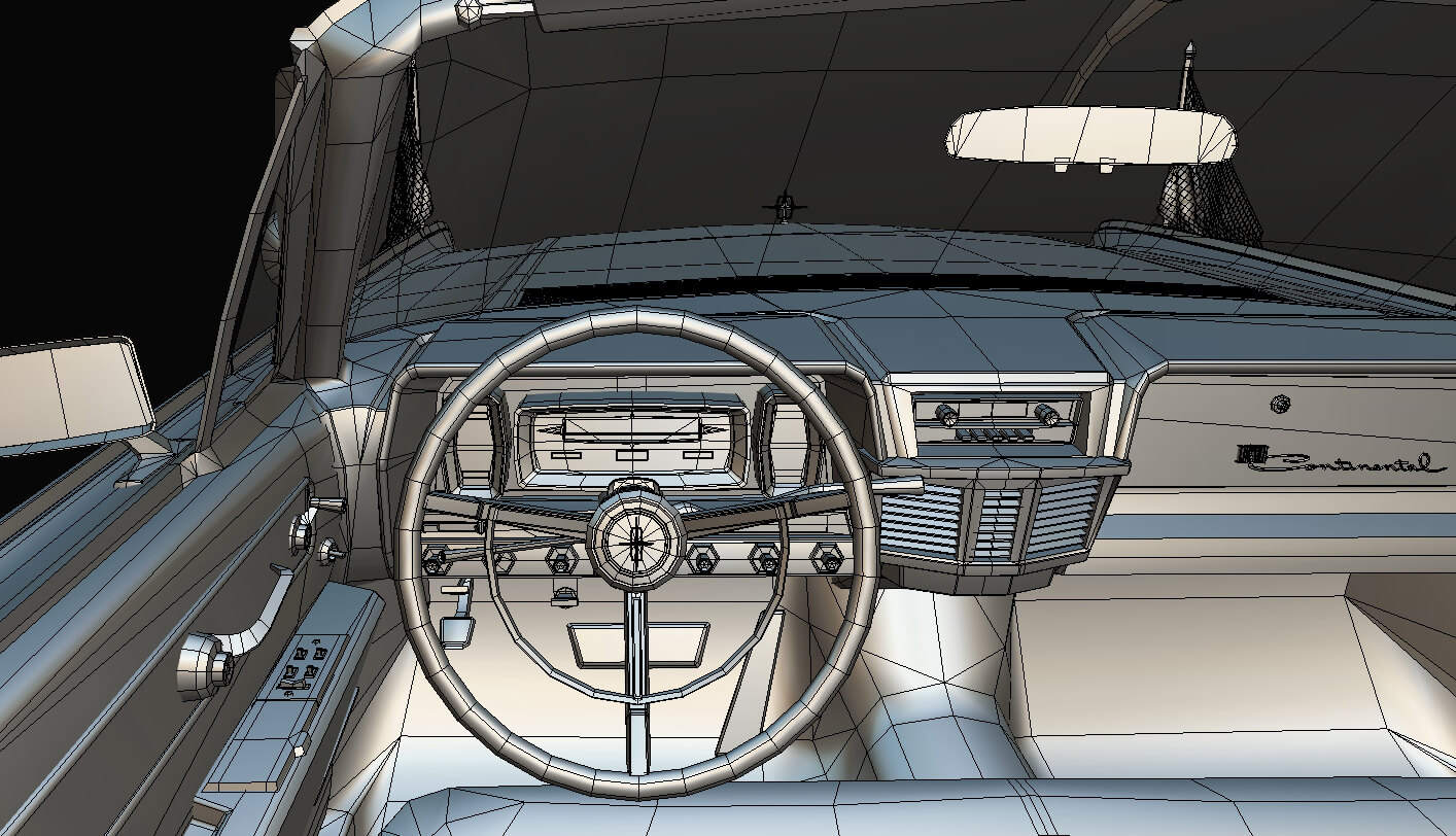 Lincoln Continental X100 1962 Low Poly 3D Model by Arq_Lugo