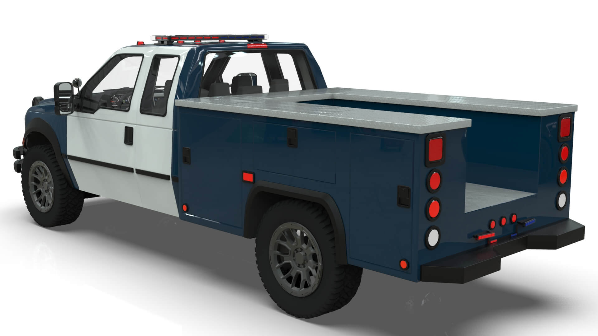 Low Poly Police Truck - 3D Model by Arq_Lugo