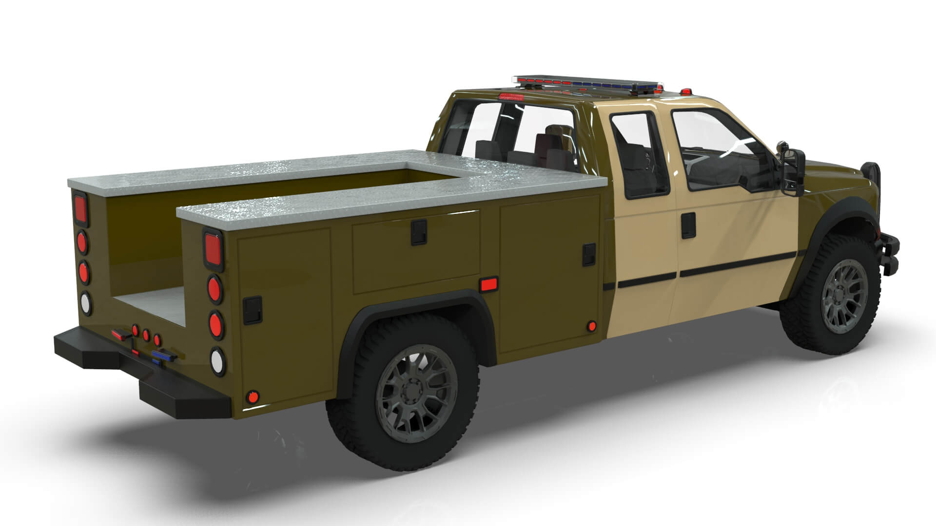 Low Poly Police Truck - 3D Model by Arq_Lugo