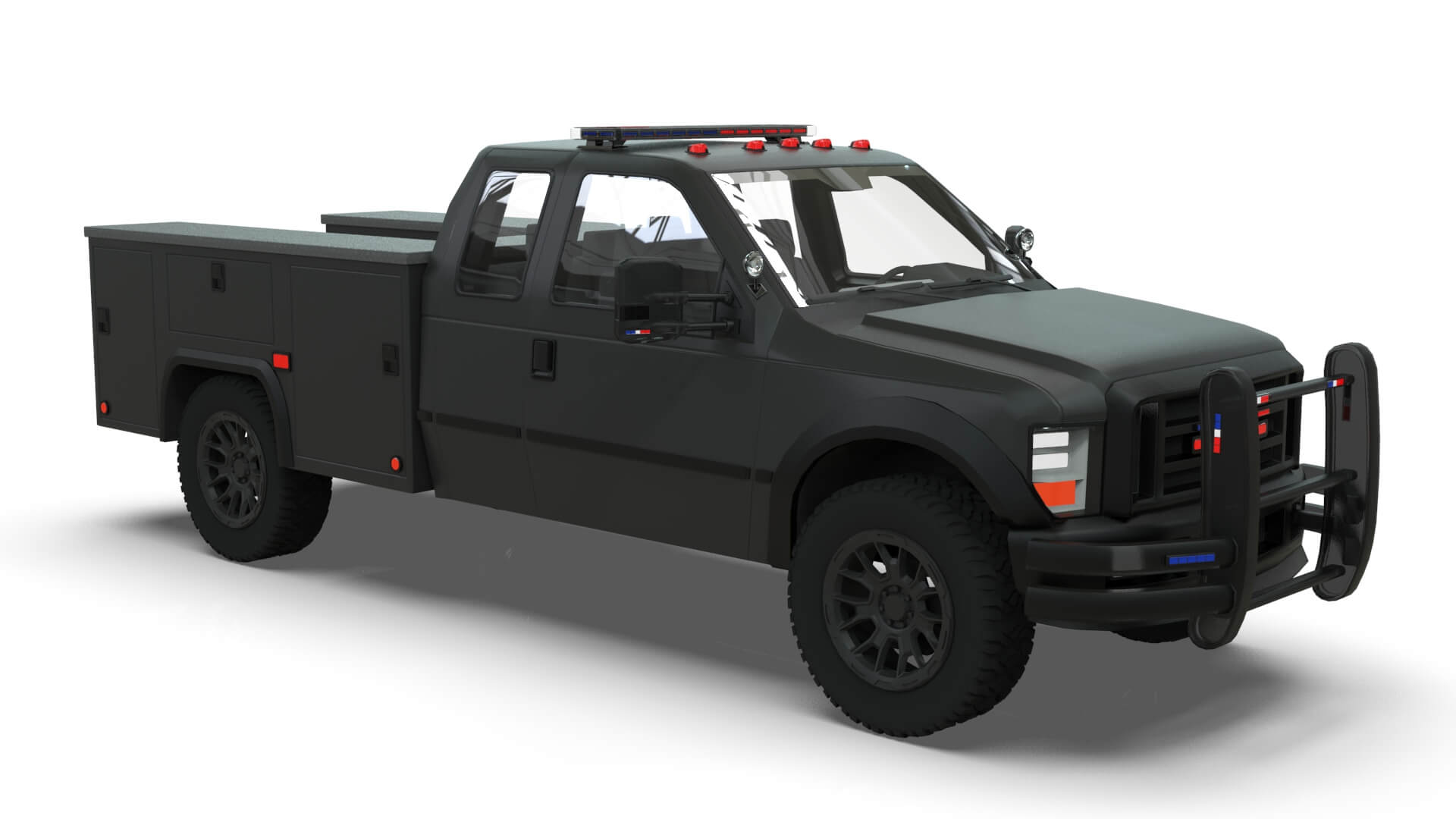 Low Poly Police Truck - 3D Model by Arq_Lugo