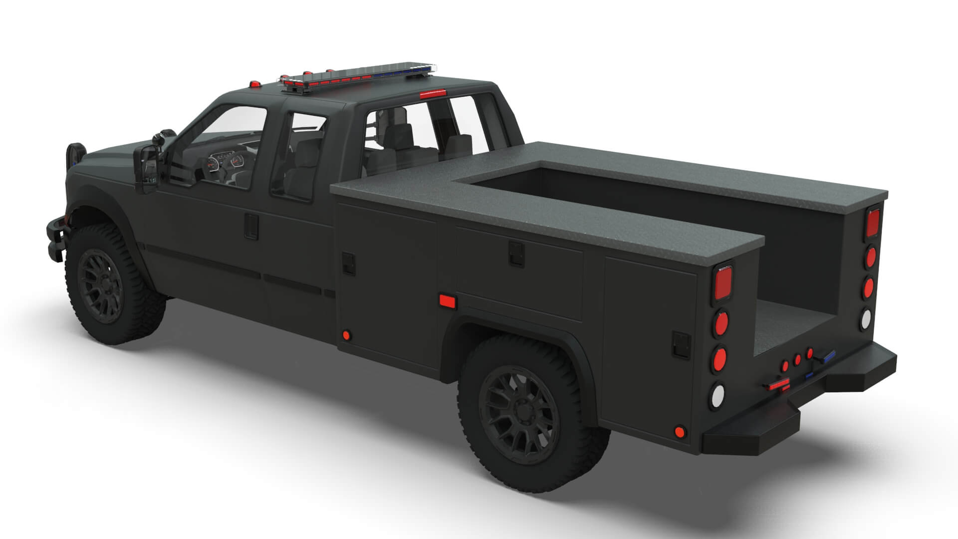 Low Poly Police Truck - 3D Model by Arq_Lugo