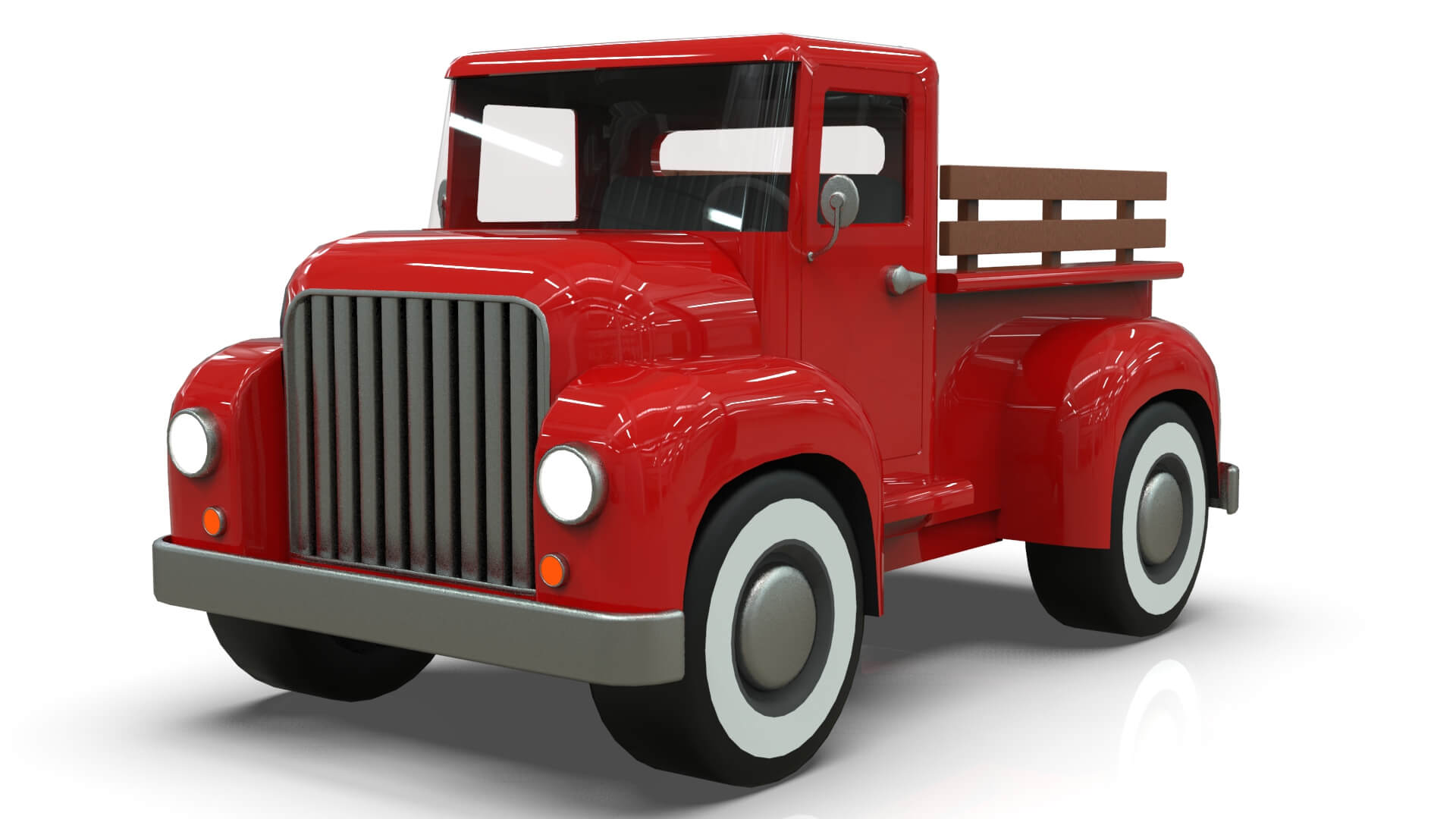 Low Poly Cartton Truck Low Poly 3D Model by Arq_Lugo