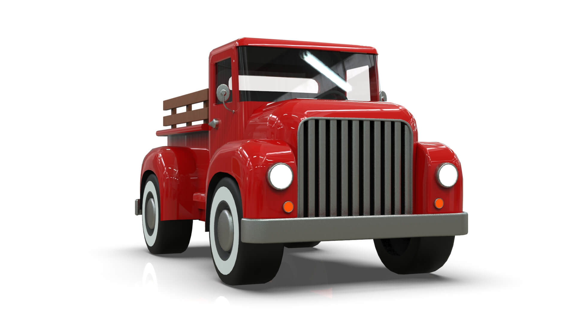 Low Poly Cartton Truck Low Poly 3D Model by Arq_Lugo
