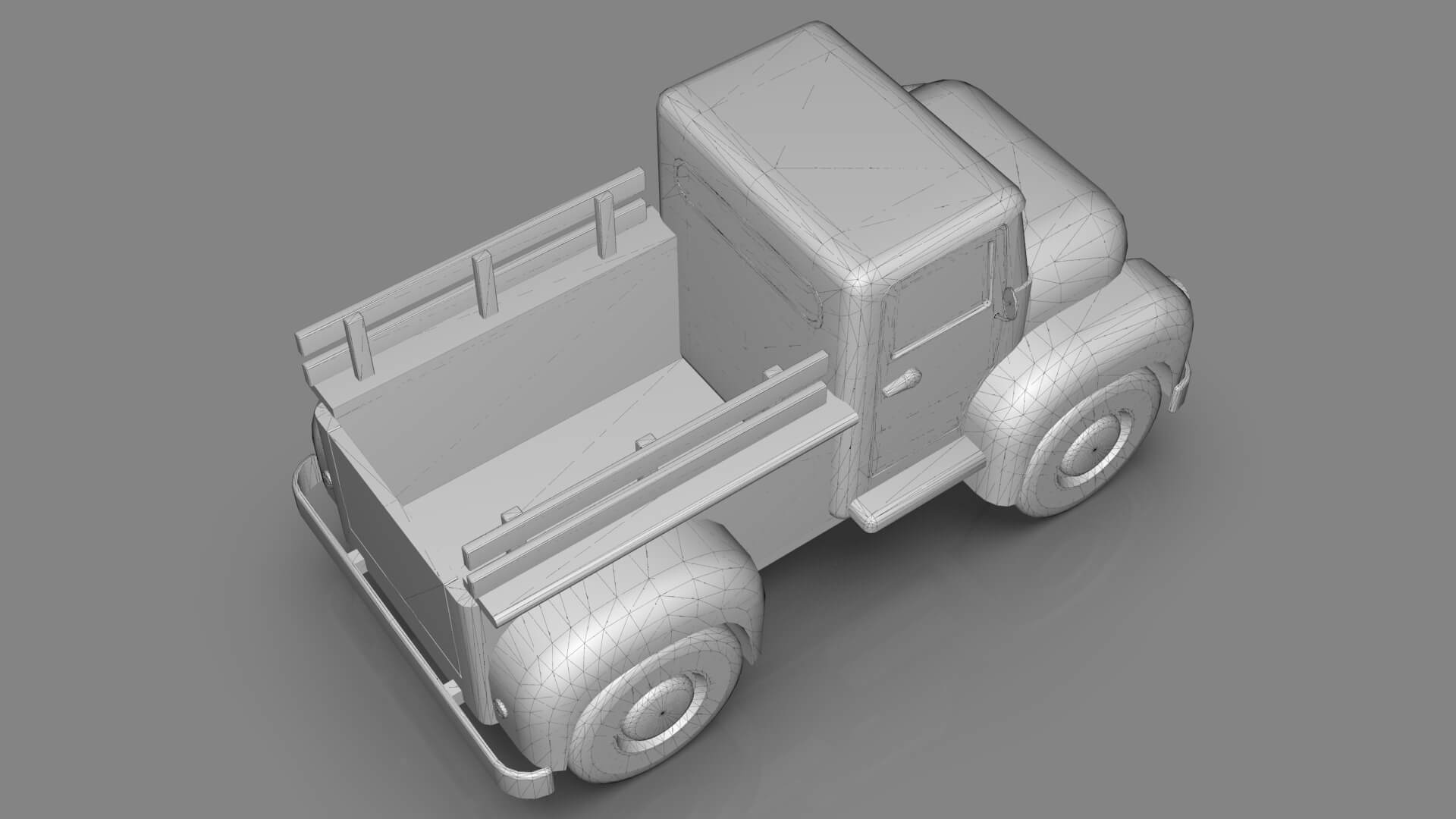Low Poly Cartton Truck Low Poly 3D Model by Arq_Lugo