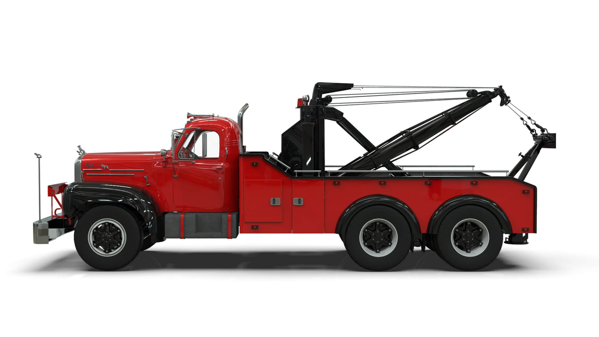 Mack Model B Wrecker 3D Model Holmes 850 with Camelback by Arq_Lugo