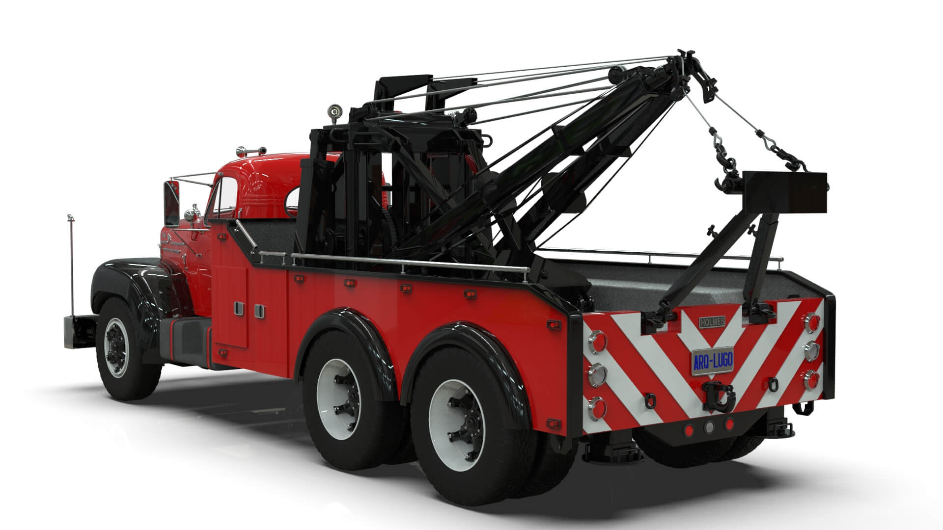 Mack Model B Wrecker 3D Model Holmes 850 with Camelback by Arq_Lugo