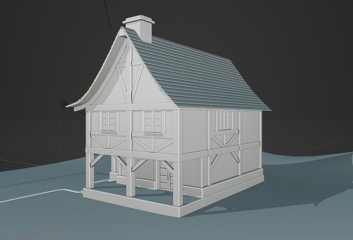 Medieval House Low Poly - 3D Model by Arq_Lugo
