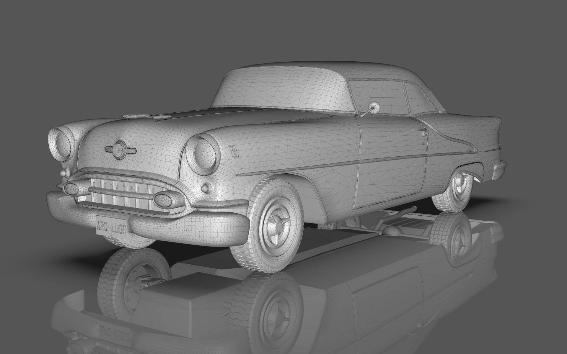 Oldsmobile 88 Coupe 1955 - 3D Model by Arq_Lugo