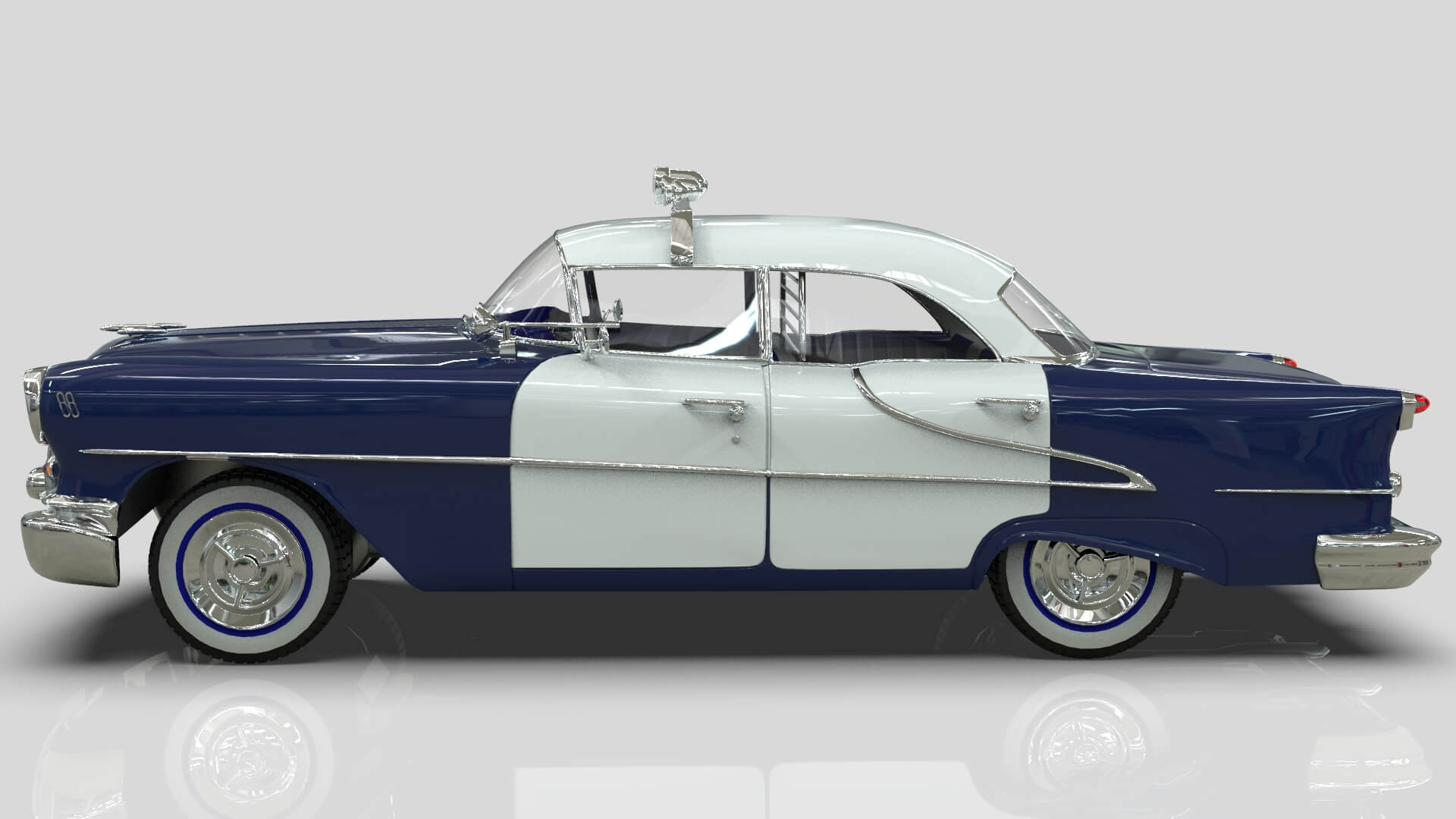 Oldsmobile Super 88 Police Patrol 1955 - 3D Model by Arq_Lugo