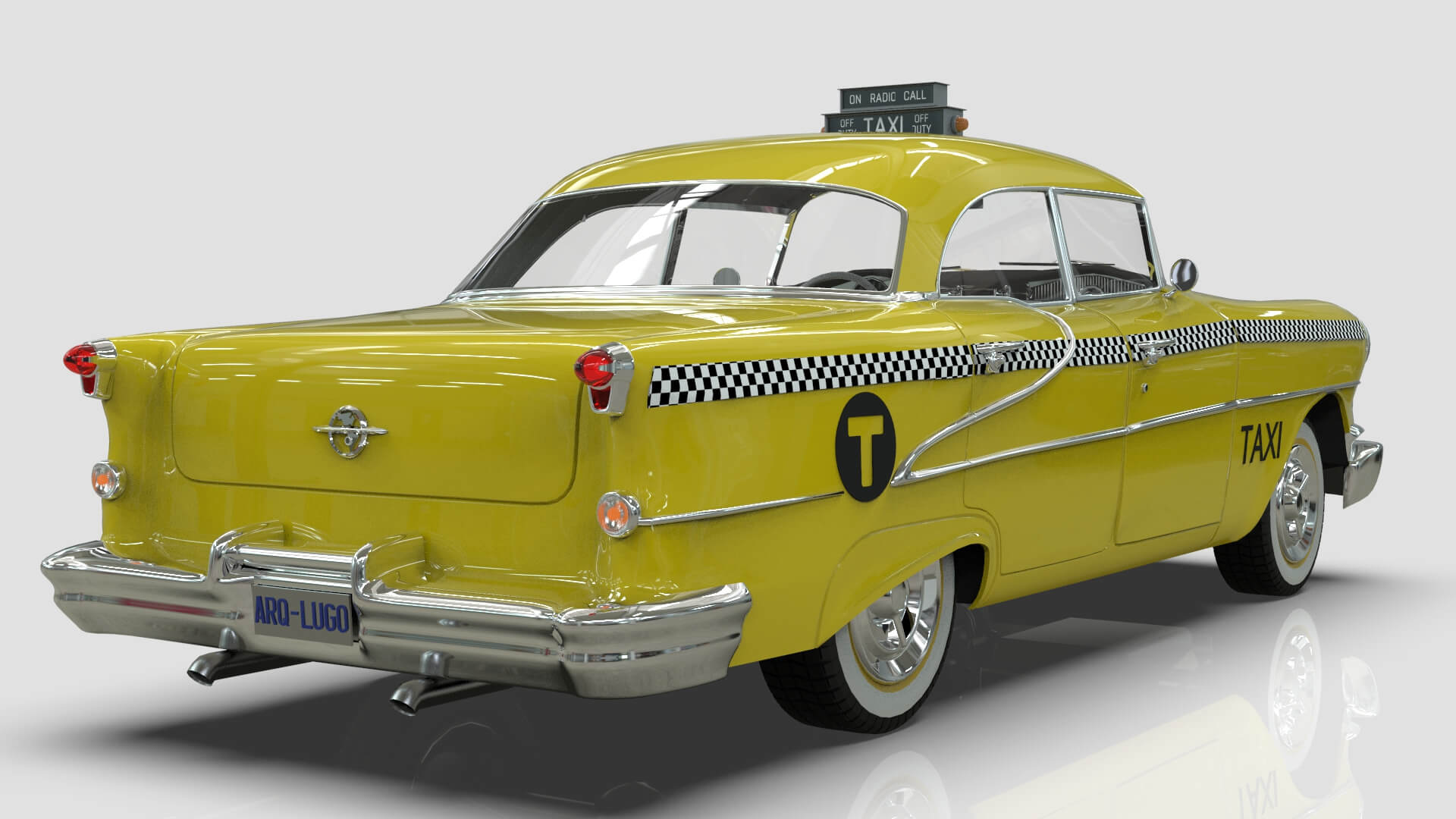 Oldsmobile Taxi 1955 - 3D Model by Arq_Lugo