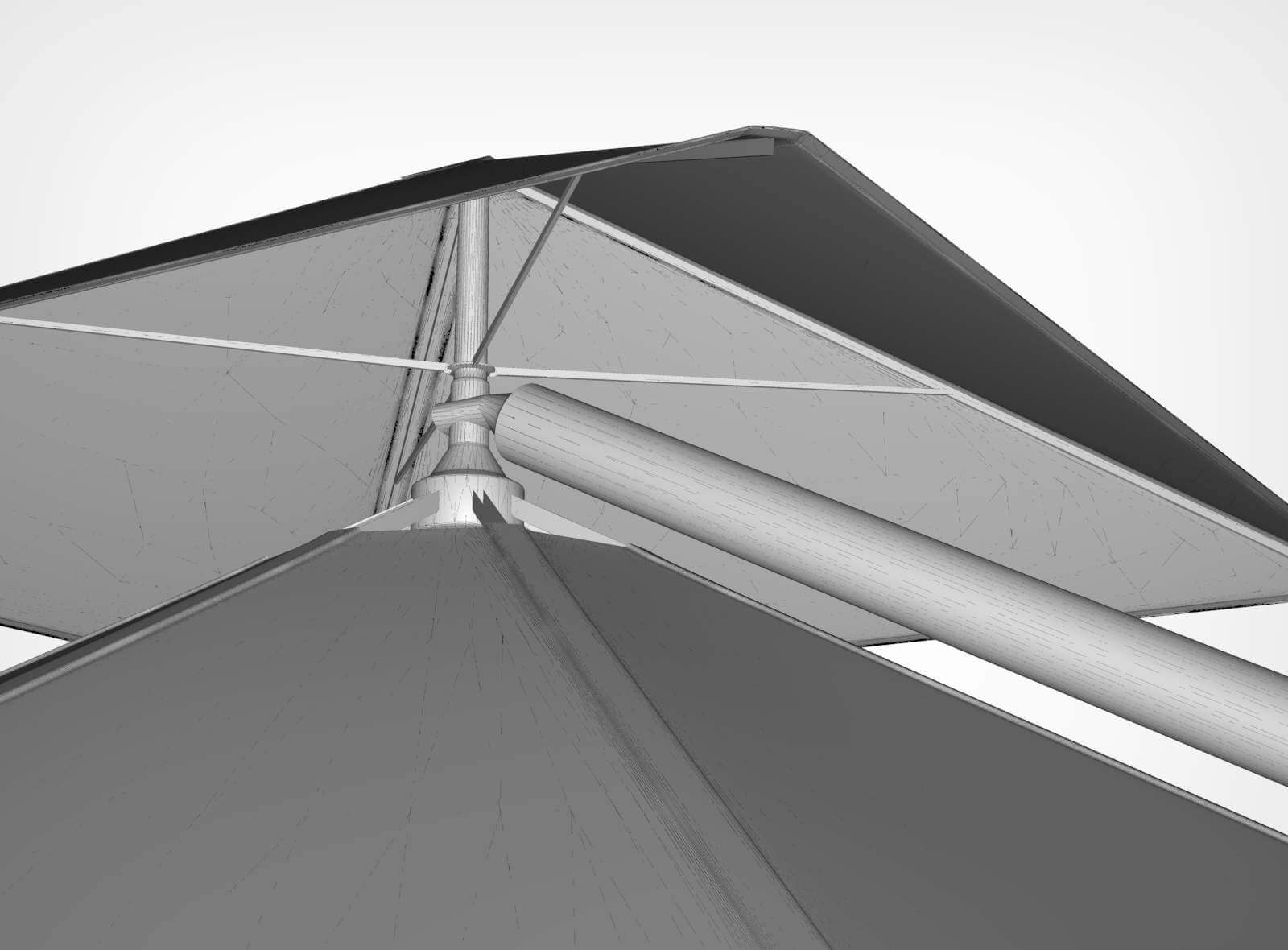 Outdoor Umbrella - 3D Model by Arq_Lugo