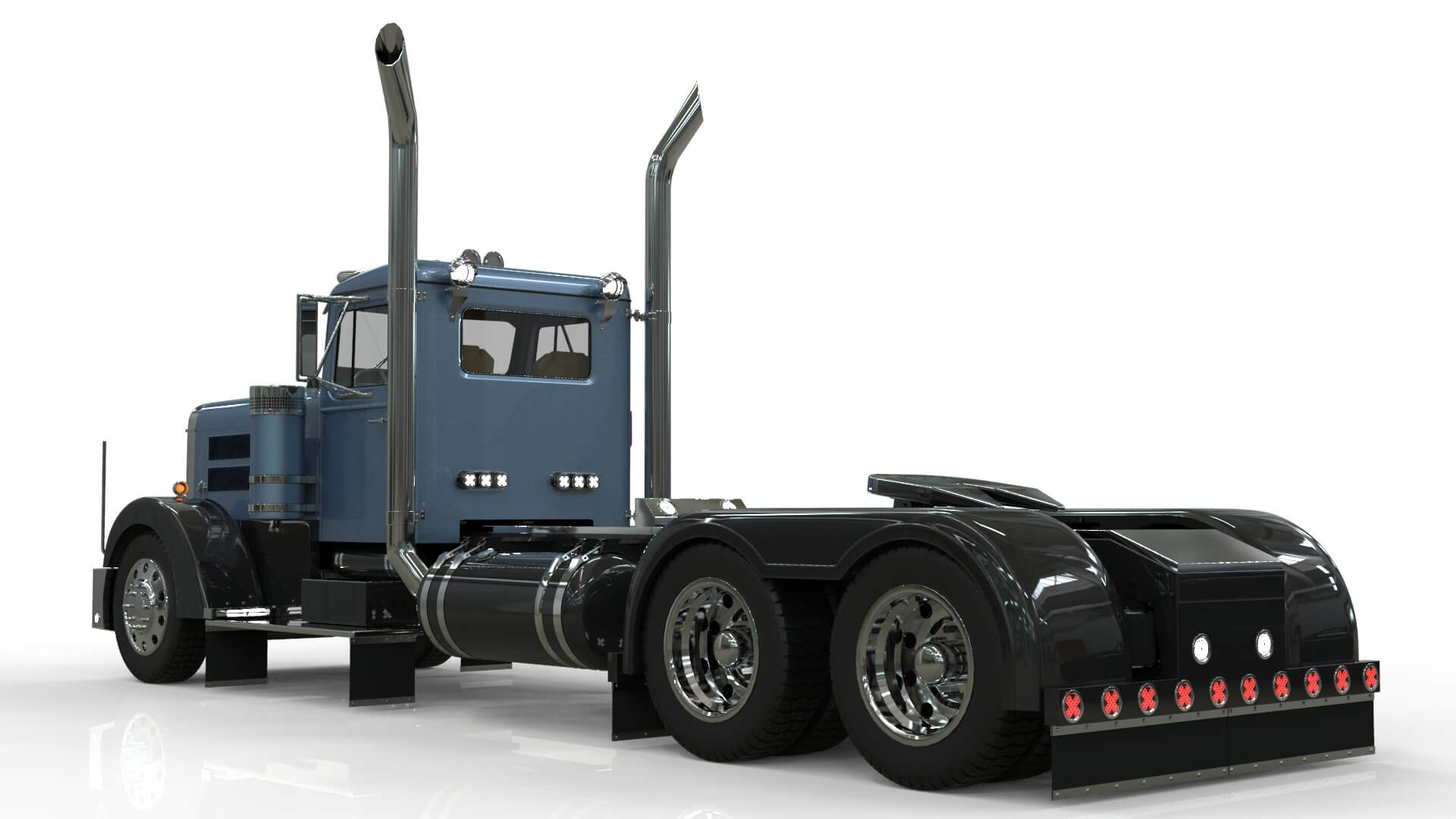 Peterbilt 351 LW 1967 Truck - 3D Model by Arq_Lugo