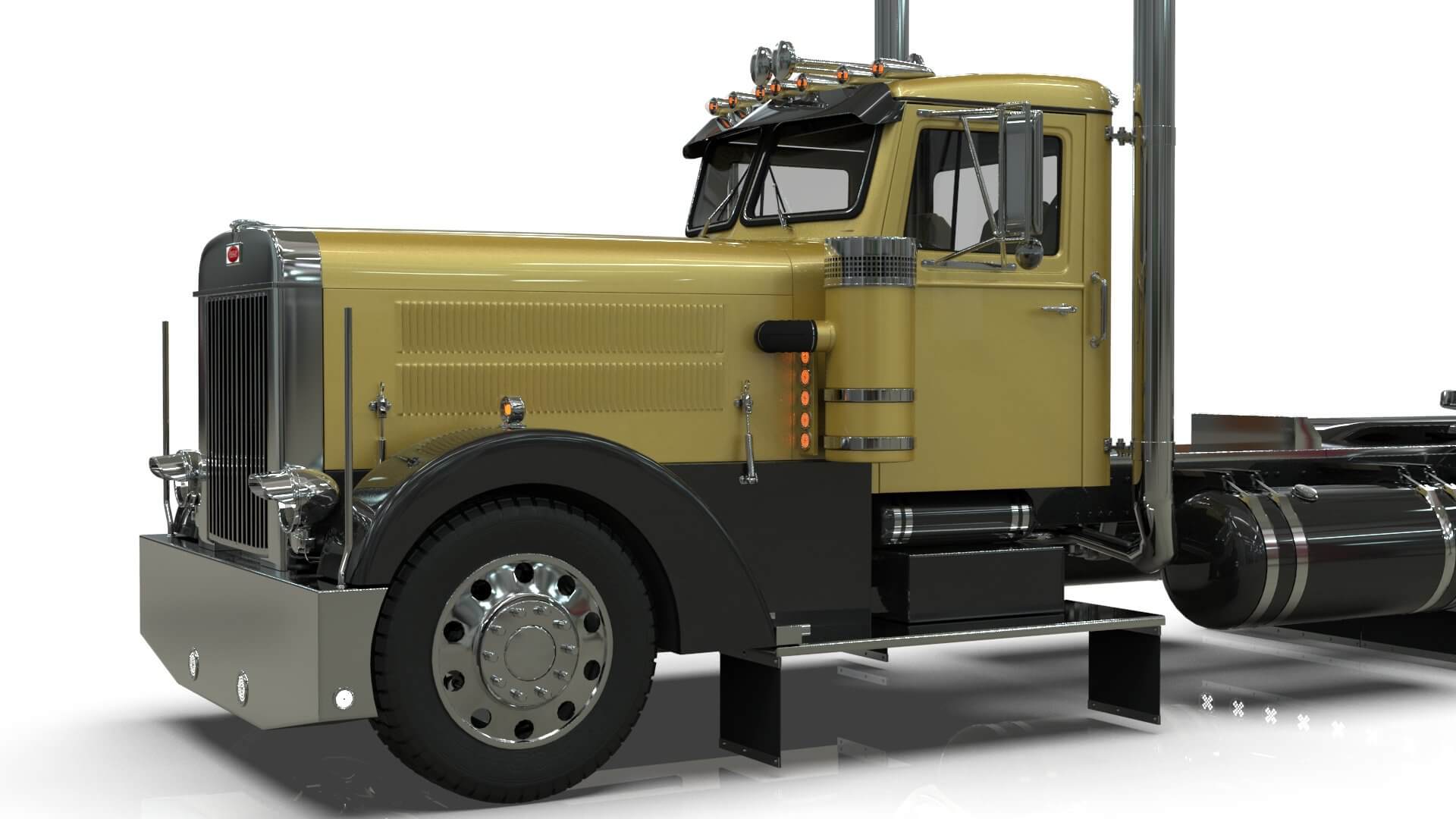 Peterbilt 351 LW 1967 Truck - 3D Model by Arq_Lugo