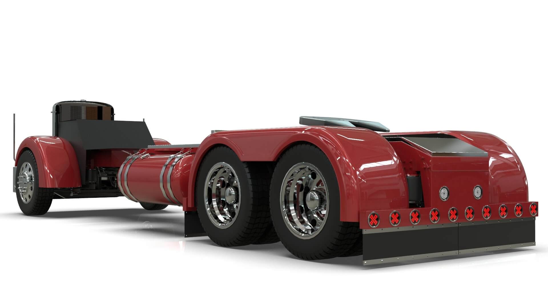 Peterbilt 351LW Chasis - 3D Model by Arq_Lugo