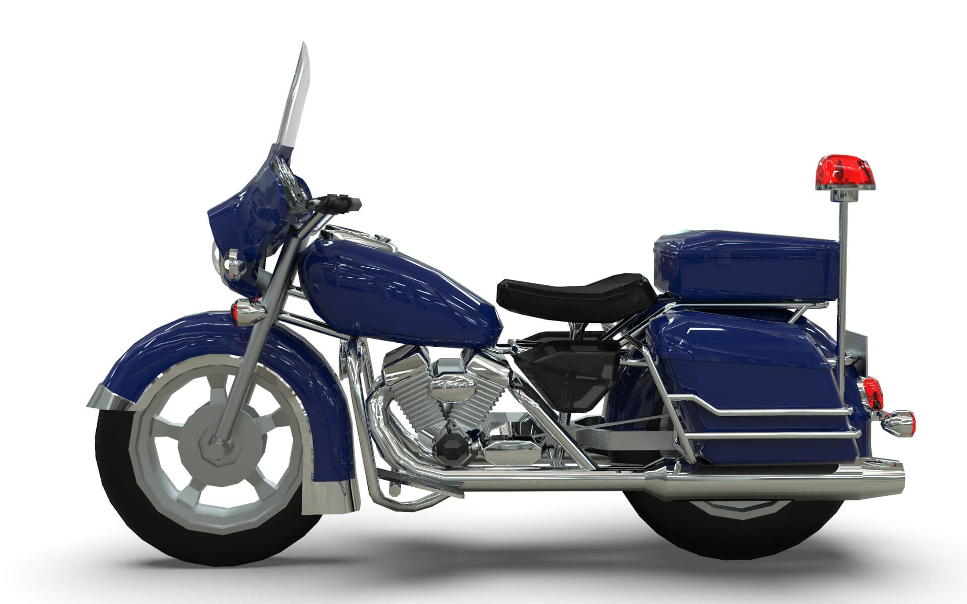 Police Motorcycle Low Poly - 3D Model by Arq_Lugo