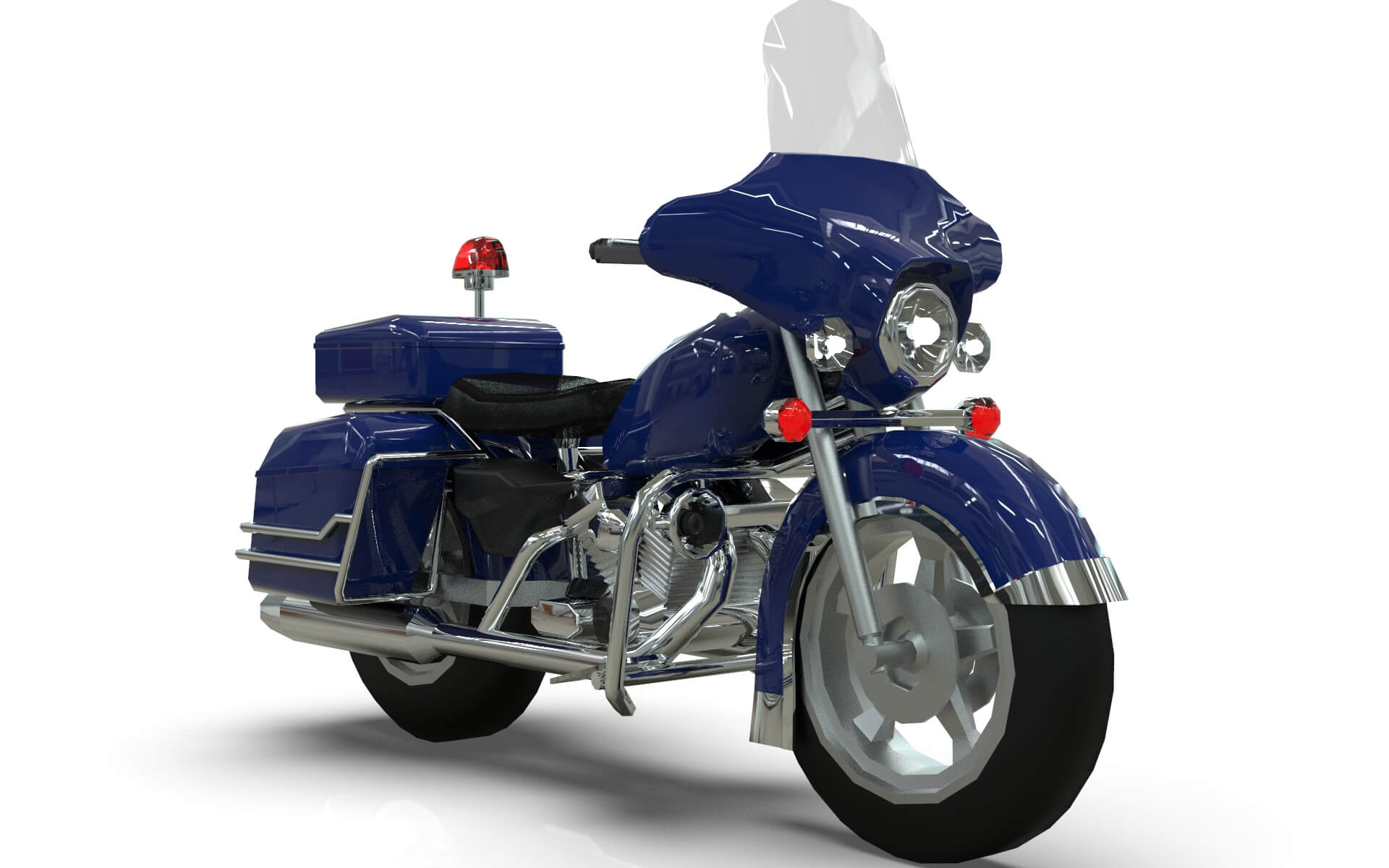 Police Motorcycle Low Poly - 3D Model by Arq_Lugo
