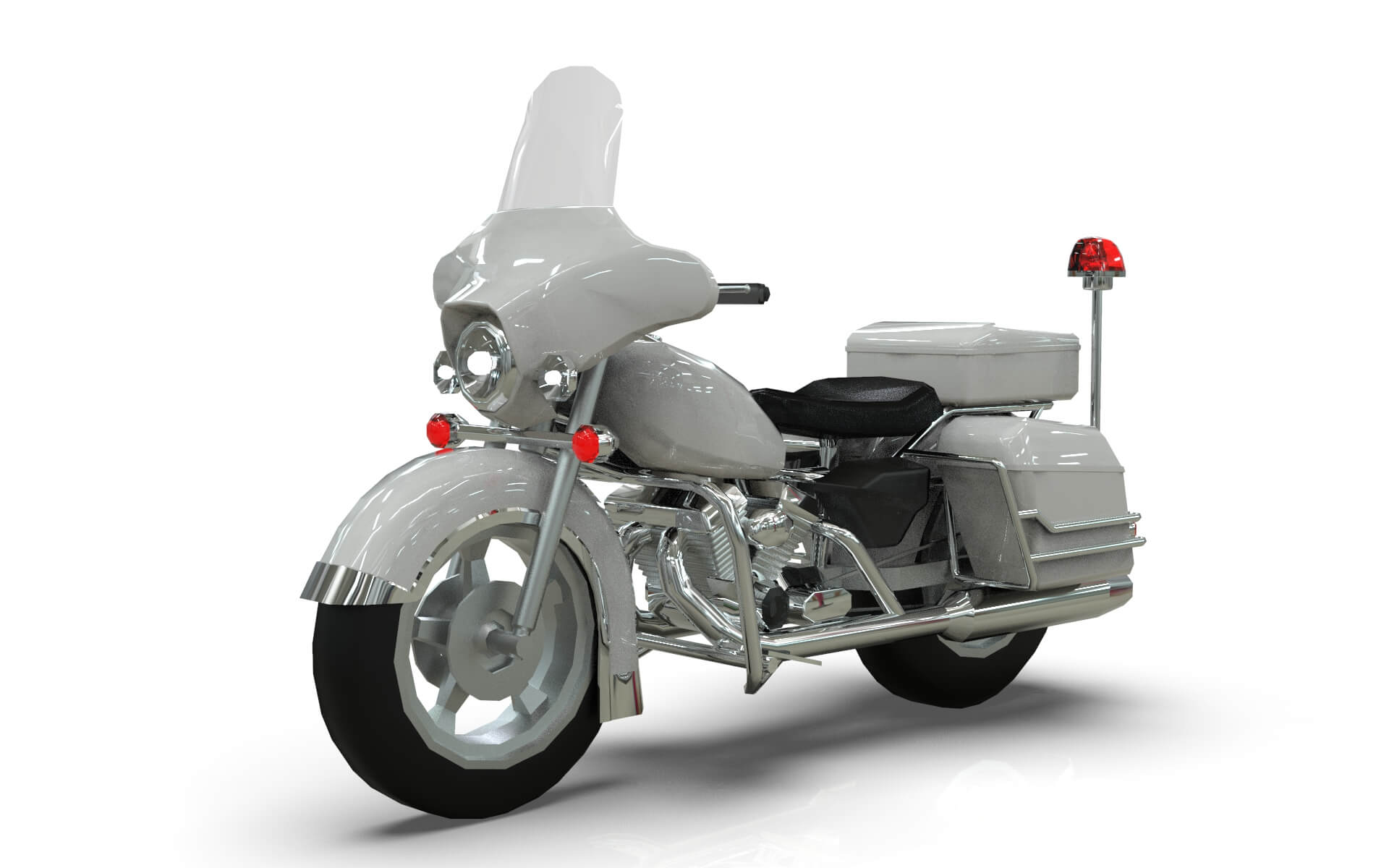 Police Motorcycle Low Poly - 3D Model by Arq_Lugo
