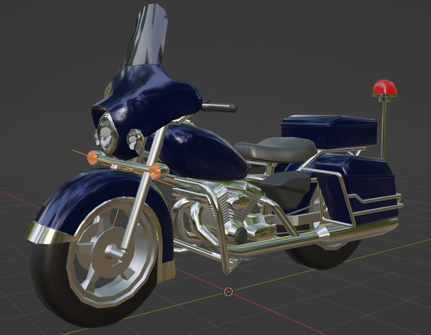 Police Motorcycle Low Poly - 3D Model by Arq_Lugo