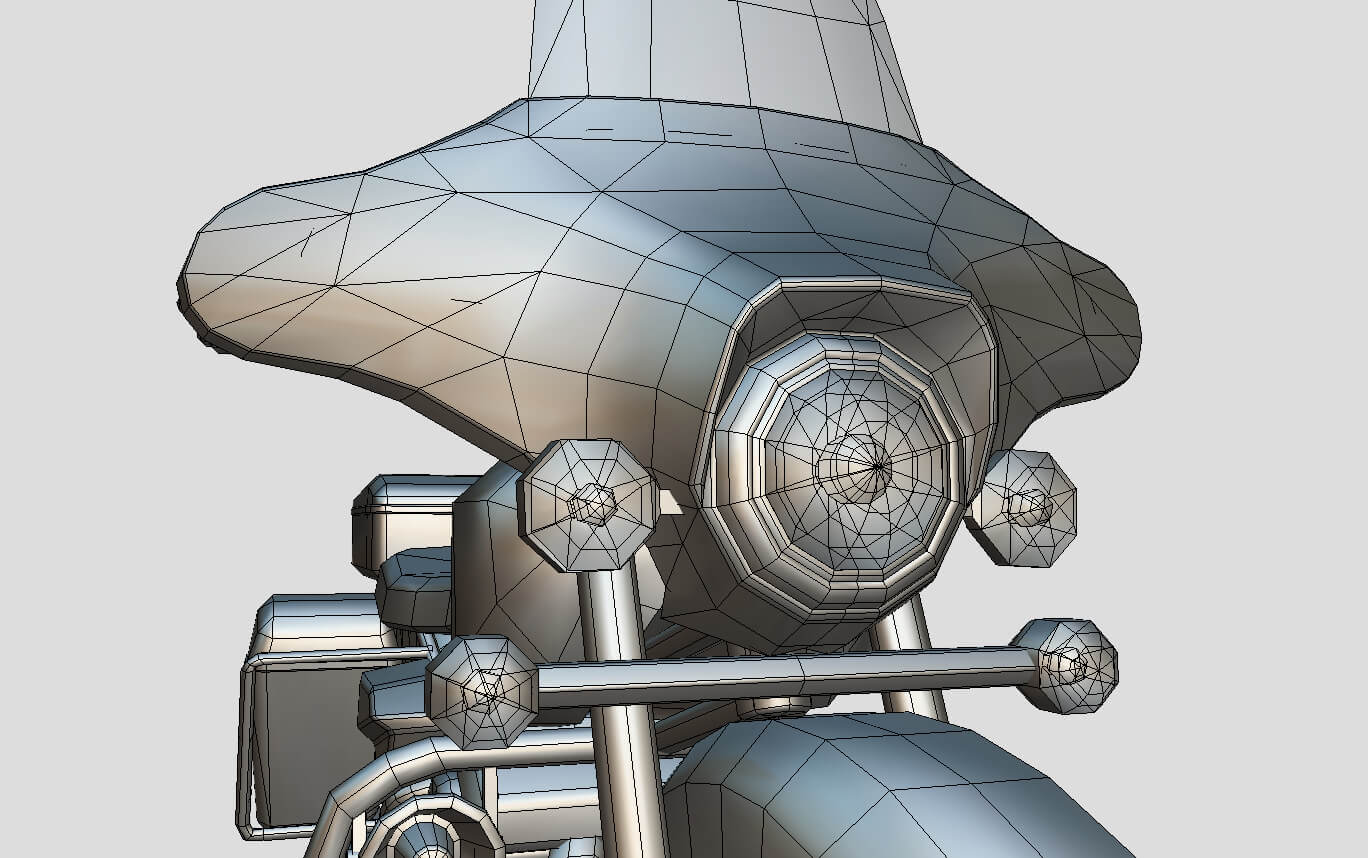 Police Motorcycle Low Poly - 3D Model by Arq_Lugo