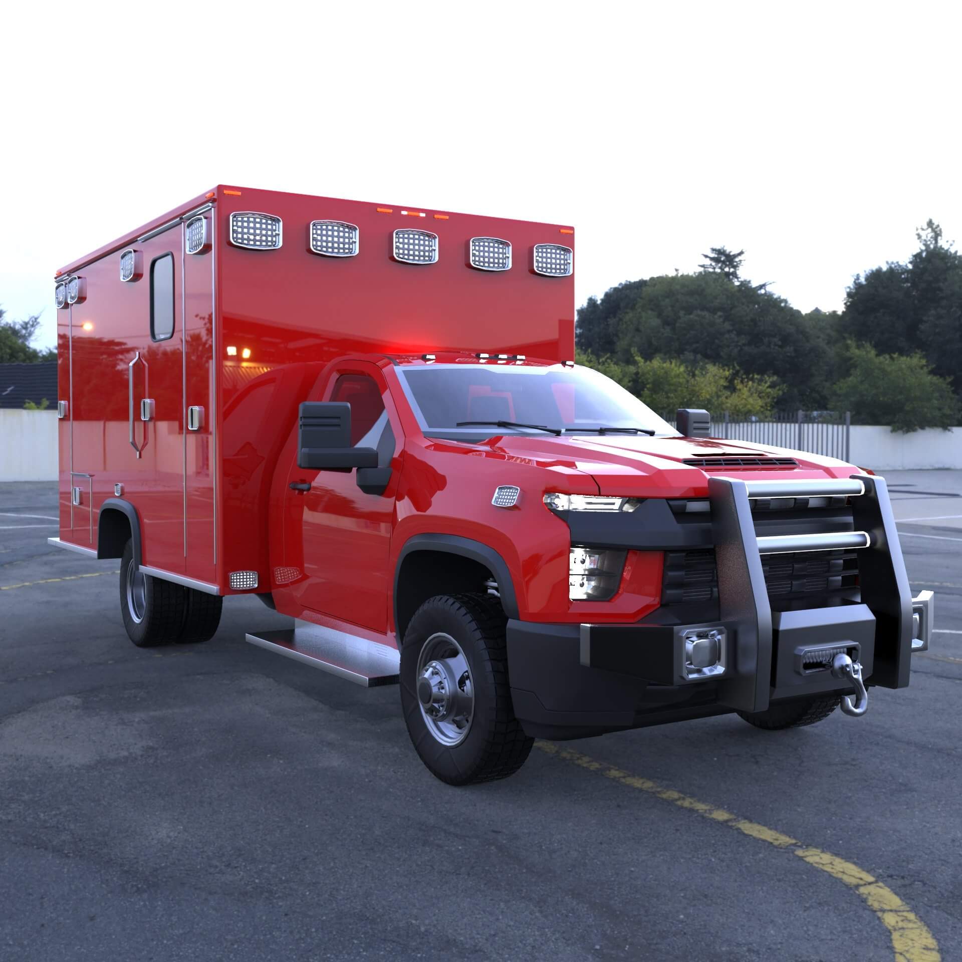 Silverado 2021 Ambulance - 3D Model by Arq_Lugo