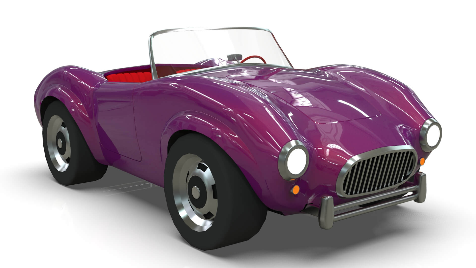 Stunning 1962 Shelby Cobra 3D Cartoon Car Design - Blender by Arq_Lugo