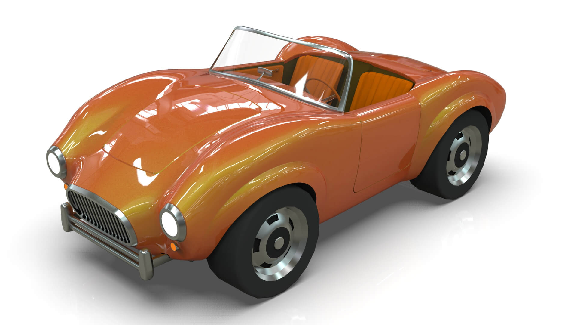Stunning 1962 Shelby Cobra 3D Cartoon Car Design - Blender by Arq_Lugo