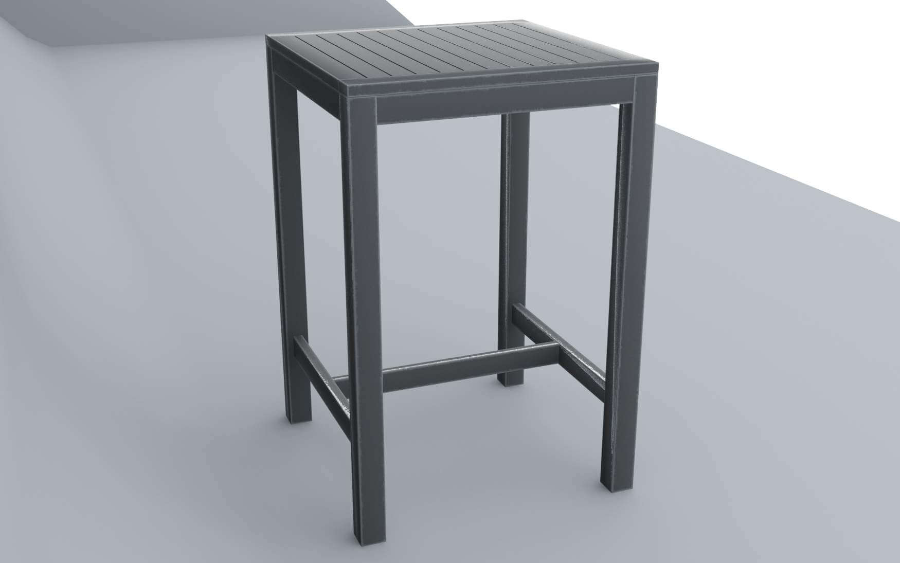Tall Outdoor PVC Table - 3D Model by Arq_Lugo