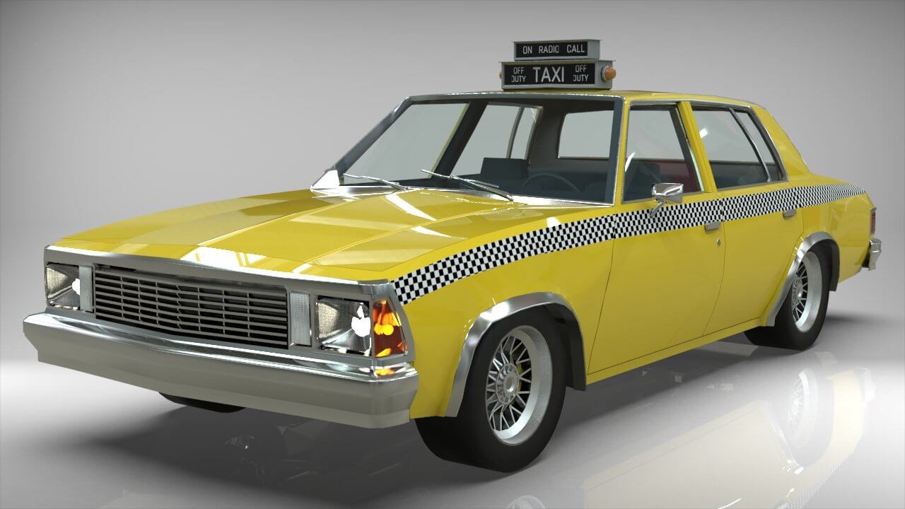 Taxi Chevrolet Malibu1981 - 3D Model by Arq_Lugo