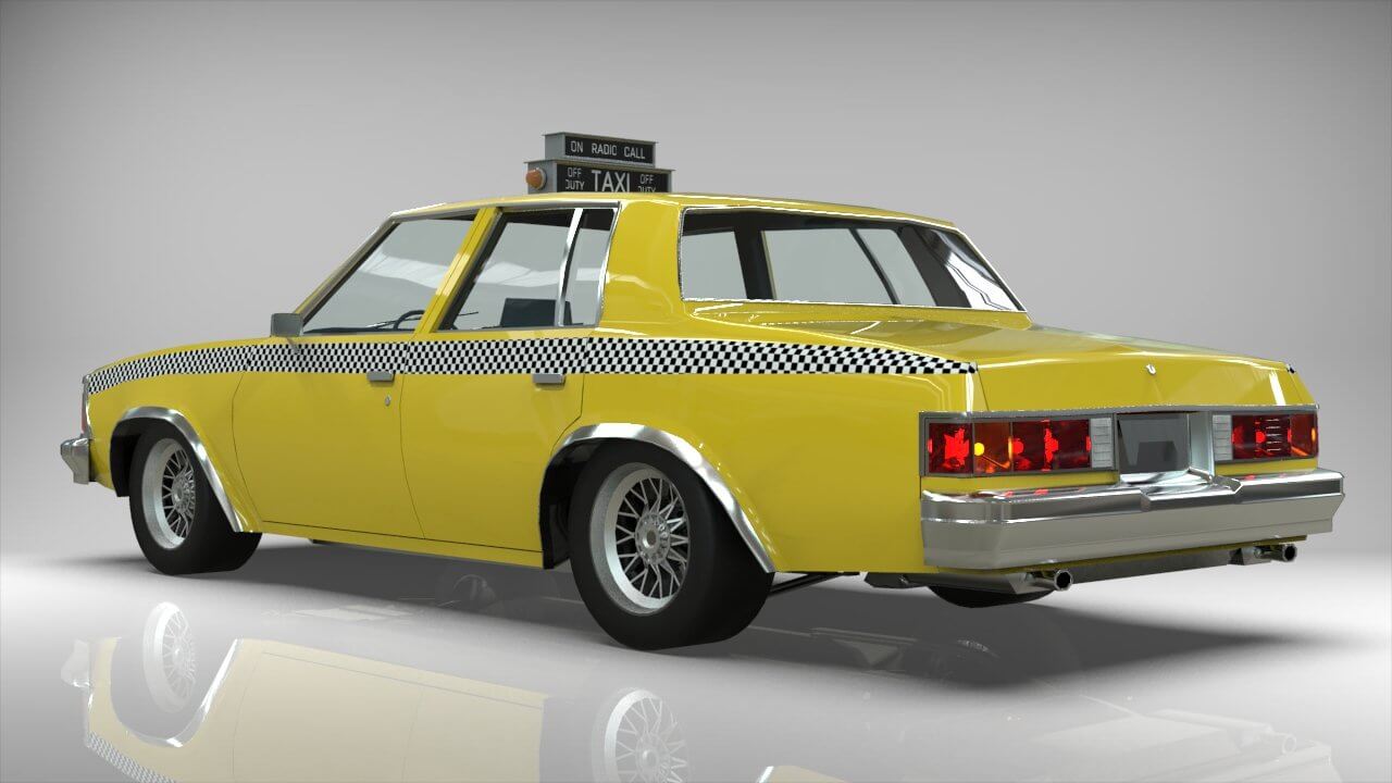 Taxi Chevrolet Malibu1981 - 3D Model by Arq_Lugo