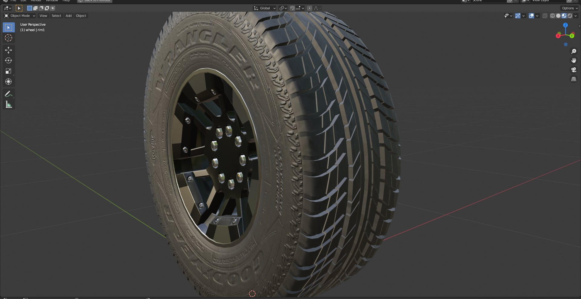 Hummer Wheel - 3D Model by Arq_Lugo