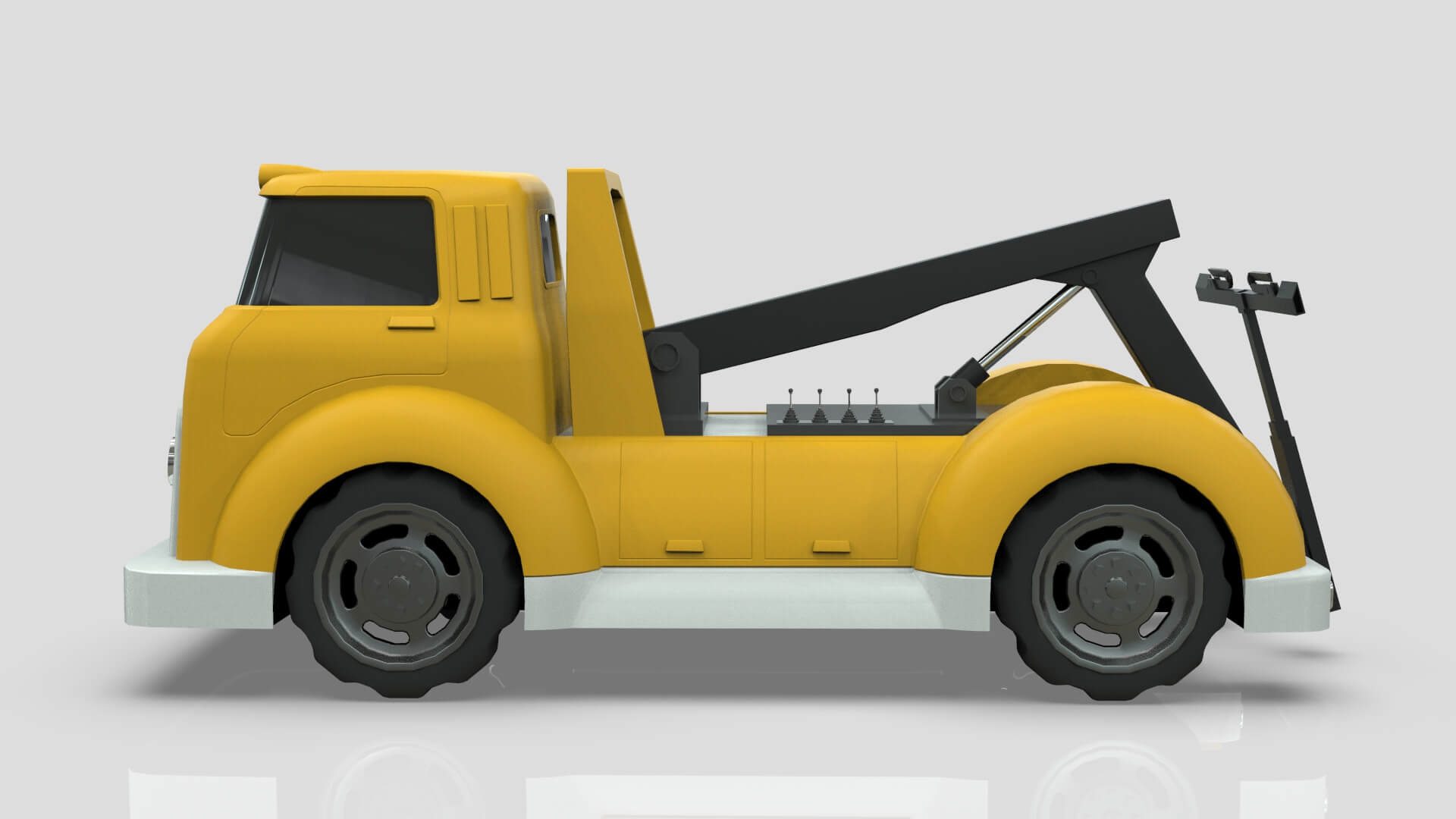 Wrecker Tow Truck Cartoon Vehicle - 3D Model by Arq_Lugo
