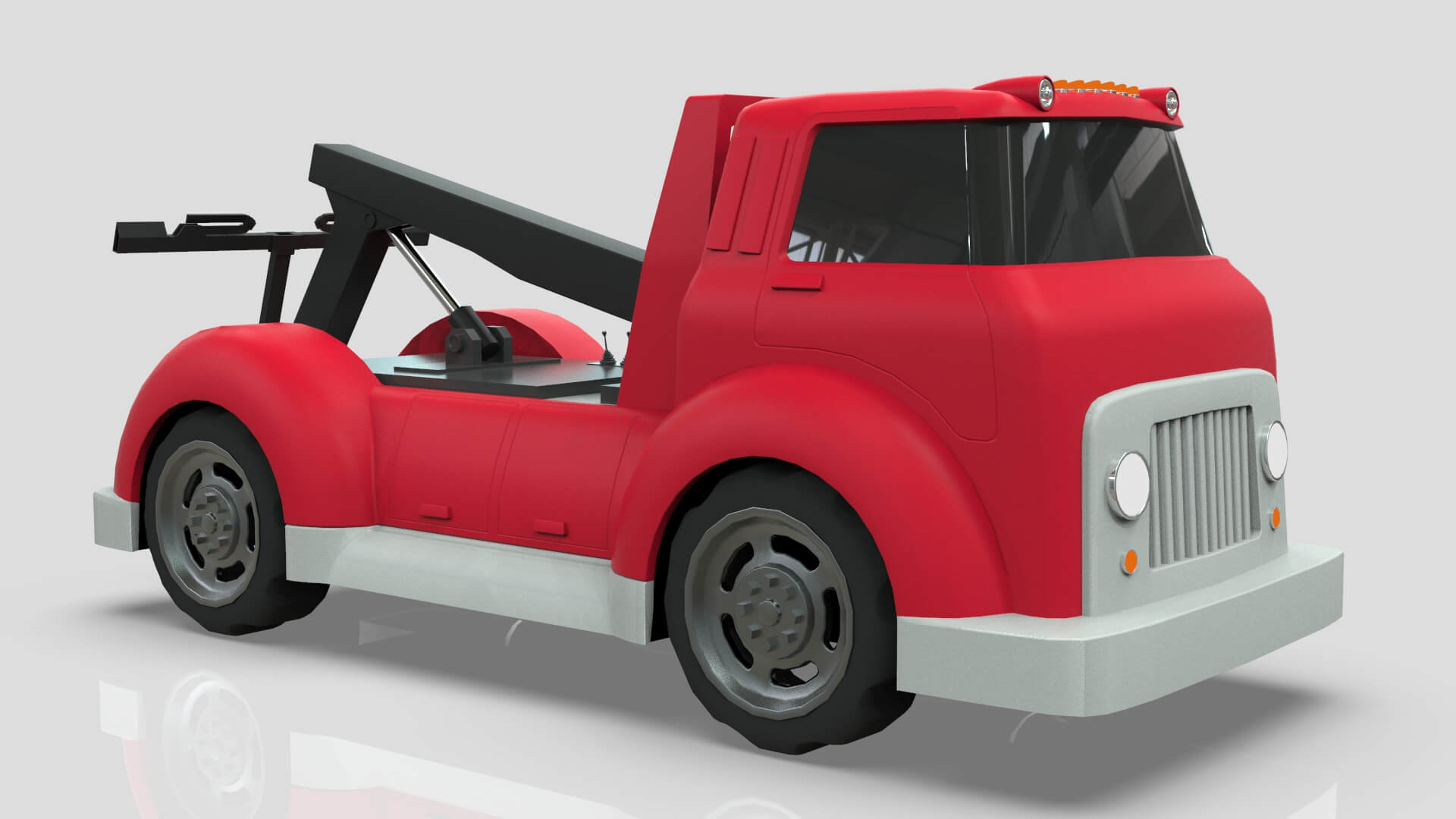 Wrecker Tow Truck Cartoon Vehicle - 3D Model by Arq_Lugo