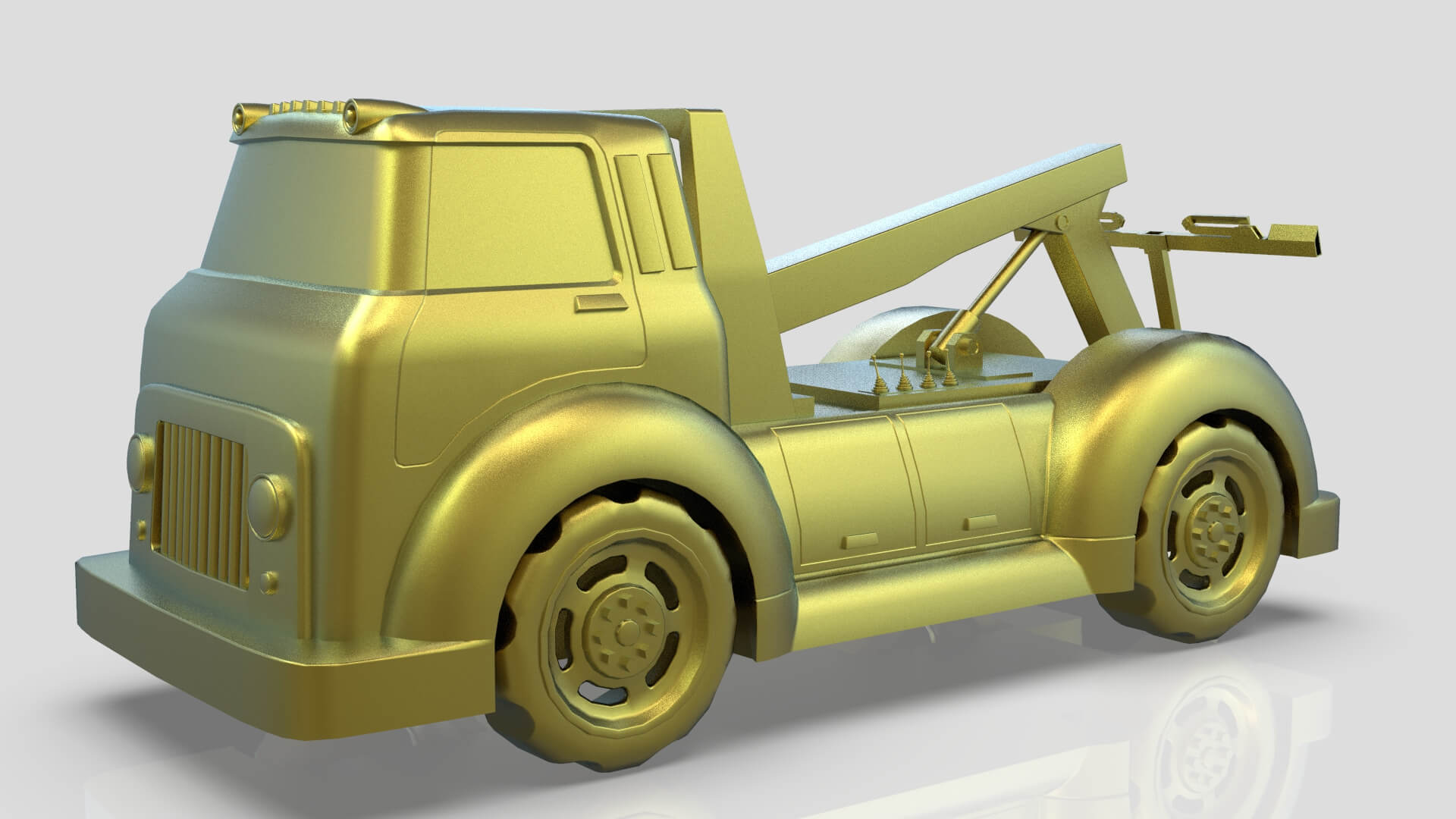Wrecker Tow Truck Cartoon Vehicle - 3D Model by Arq_Lugo